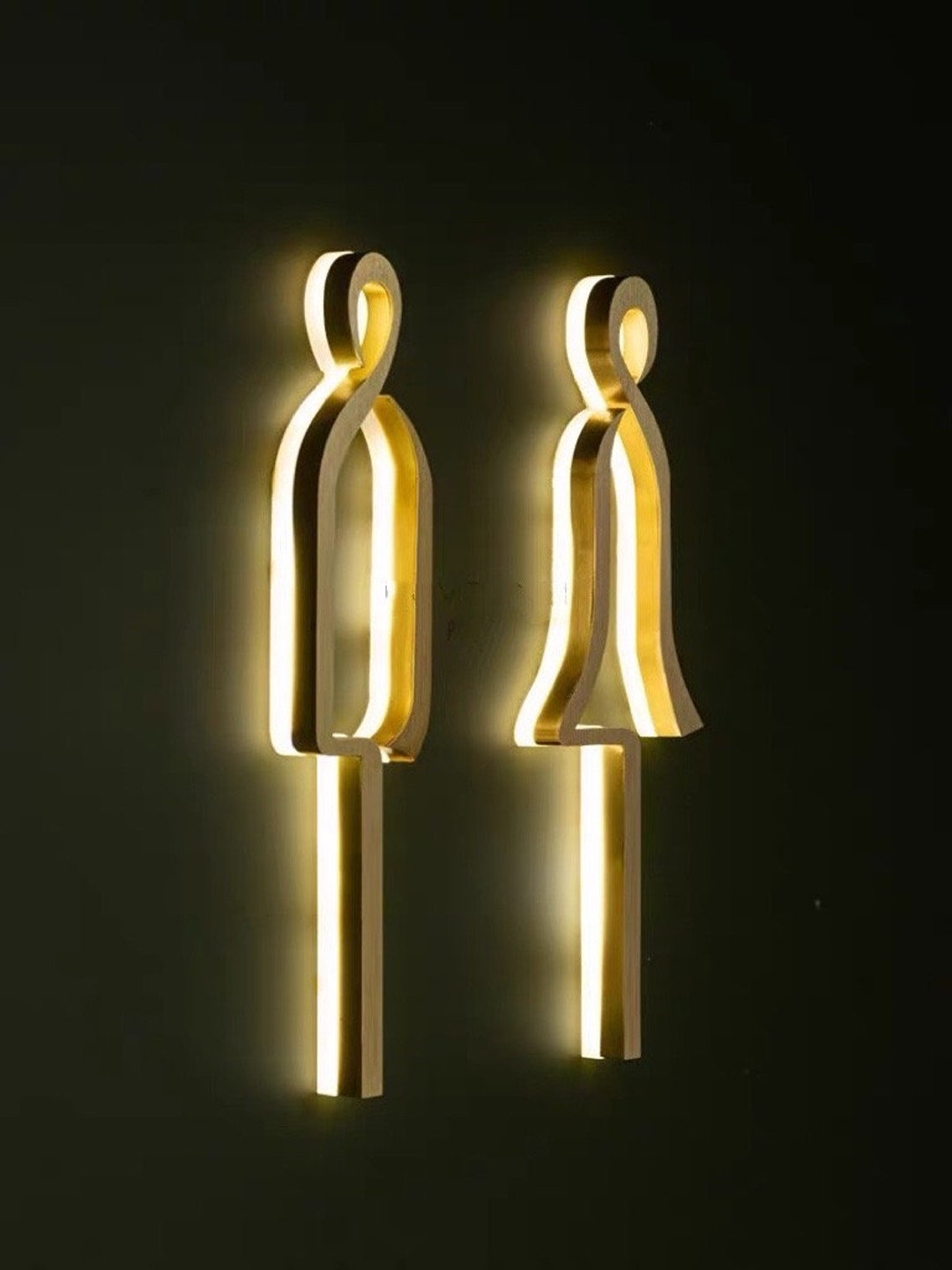 Luxury Custom Washroom, Toilet, Restroom Metal Backlit Sign ...