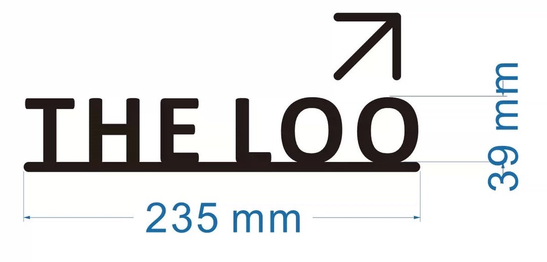 Custom Acrylic THE LOO Sign With Arrow - Etsy