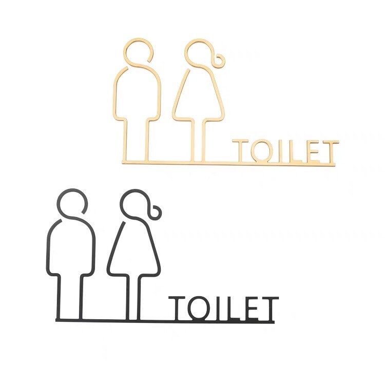 Luxury Matt Surface Washroom Sign, Bathroom Sign, Restroom Sign, Toilet ...