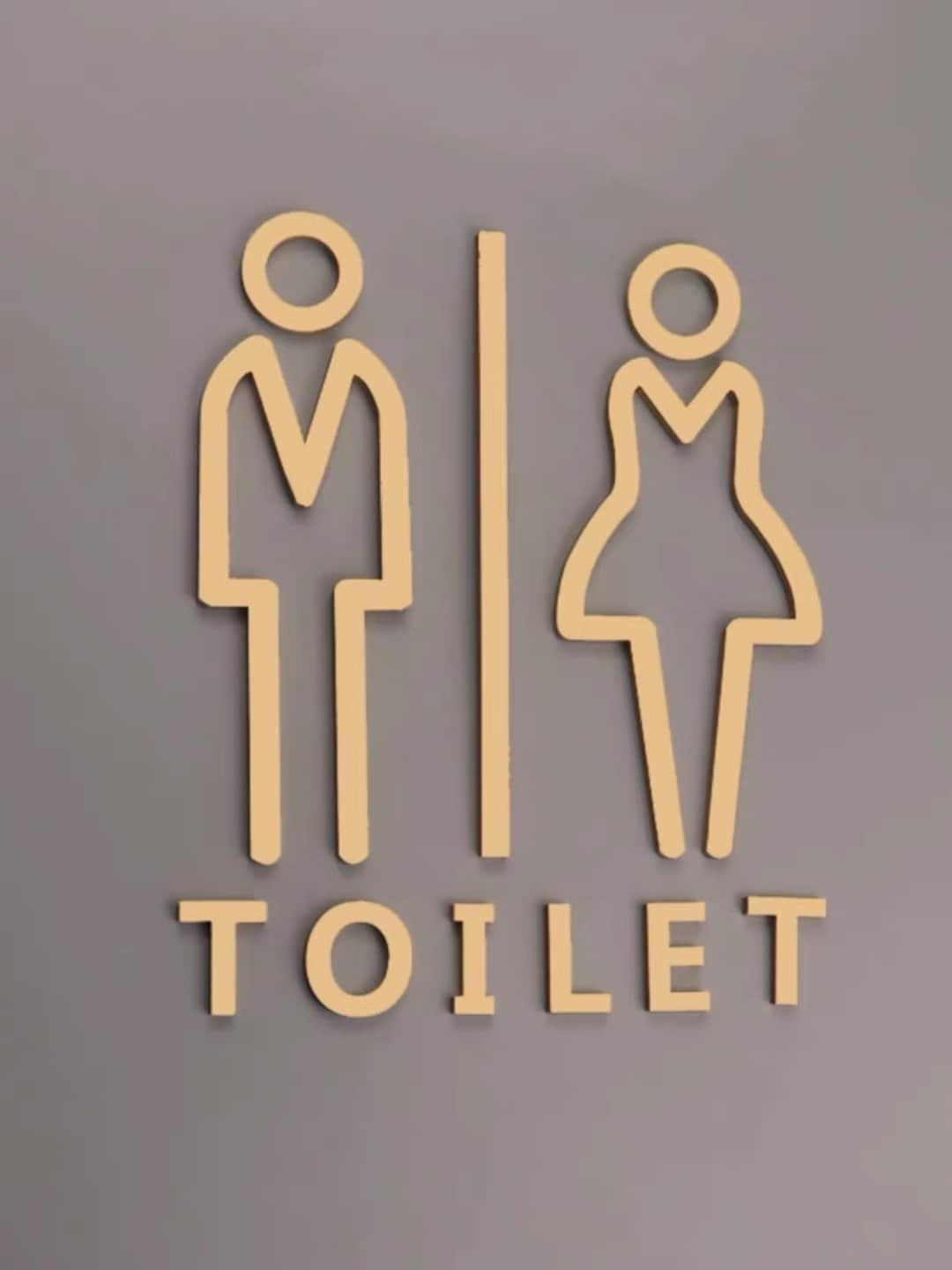 Custom Acrylic Washroom Sign, Bathroom Sign, Restroom Sign, Toilet Sign ...