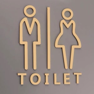 Custom Acrylic Washroom Sign, Bathroom Sign, Restroom Sign, Toilet Sign ...