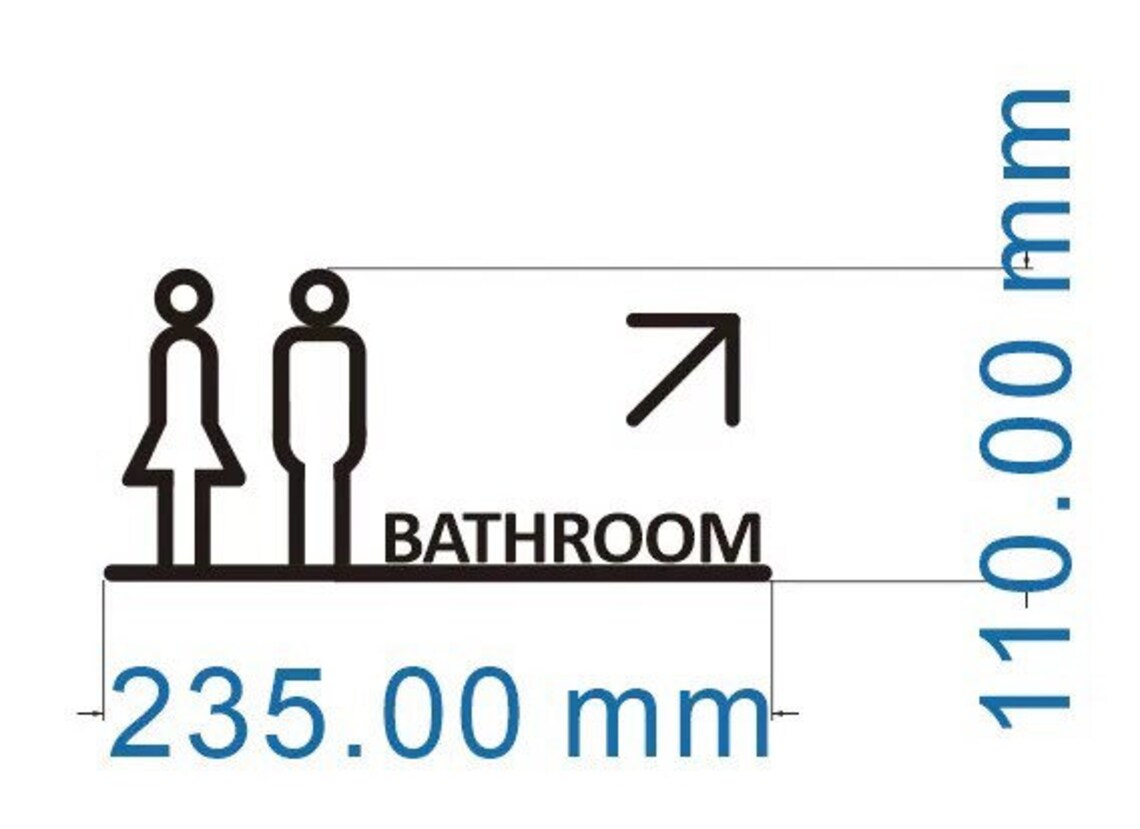 Custom Acrylic Washroom Sign Bathroom Sign Restroom Sign - Etsy