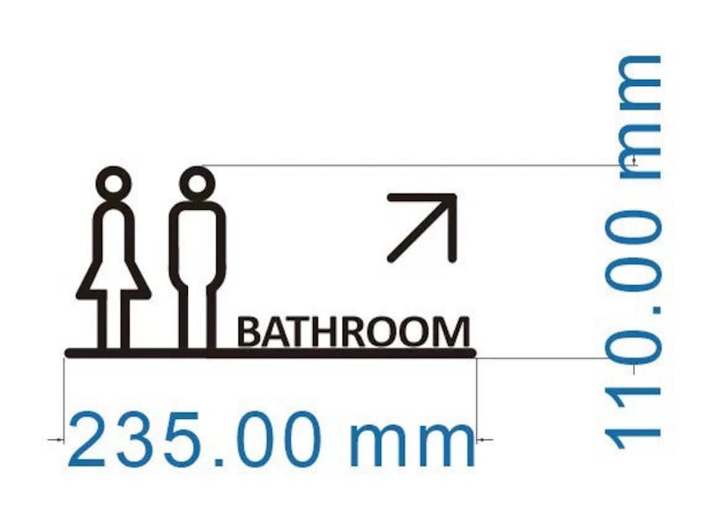 Custom Acrylic Washroom Sign, Bathroom Sign, Restroom Sign, Toilet Sign ...