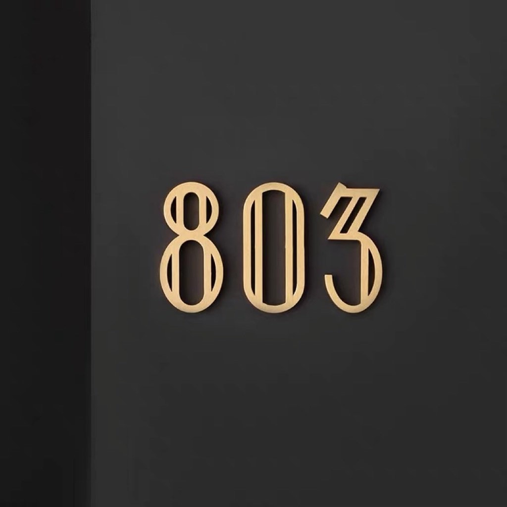 Custom Brass Alphabet Letter or Number Sign, Door Number Sign, Hotel ...