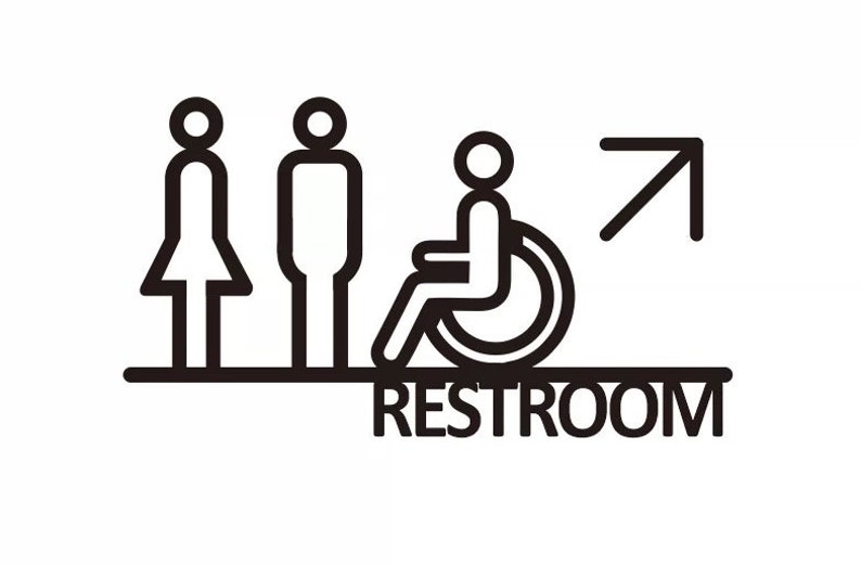 Custom Acrylic Washroom Sign, Bathroom Sign, Restroom Sign, Toilet Sign ...