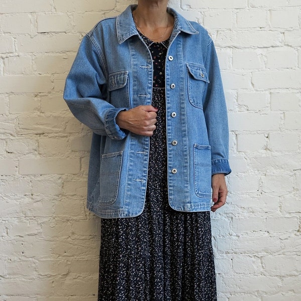 Long Denim Jacket - Etsy