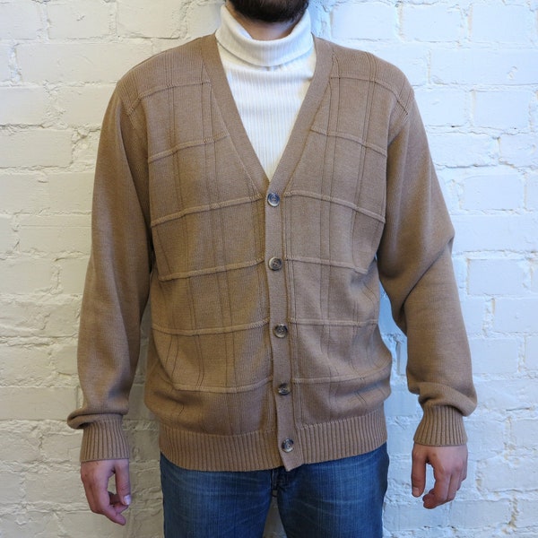 Mens Camel Cardigan - Etsy