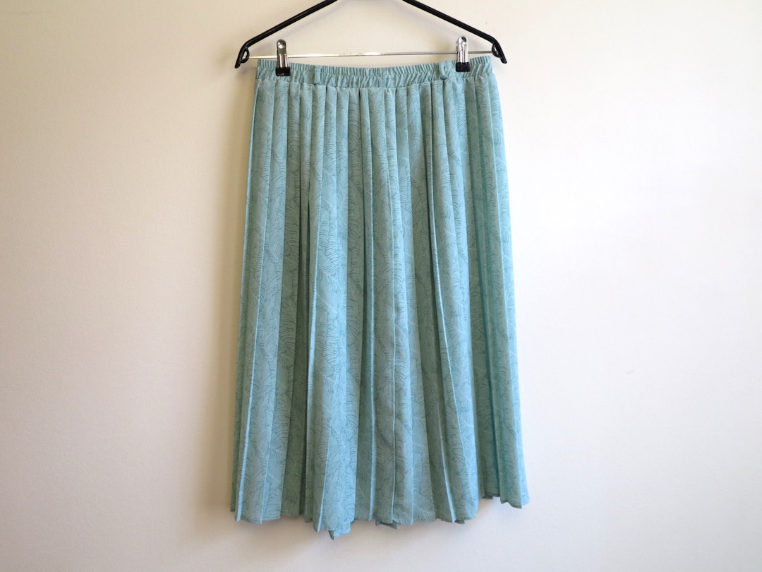 Peppermint Skirt See Green Skirt Accordion Pleated Skirt Midi Skirt ...