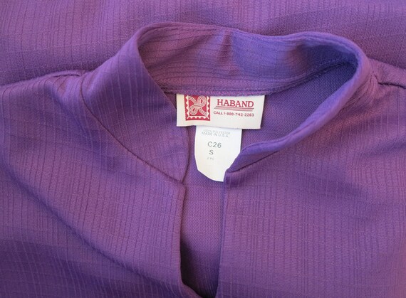 Vintage 1970s Crimplene Blouse Crimplene Tunic Purple… - Gem