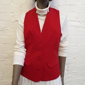 Hot Red Womens Vest Womens Formal Vest Wool Blend Fitted Waistcoat ...
