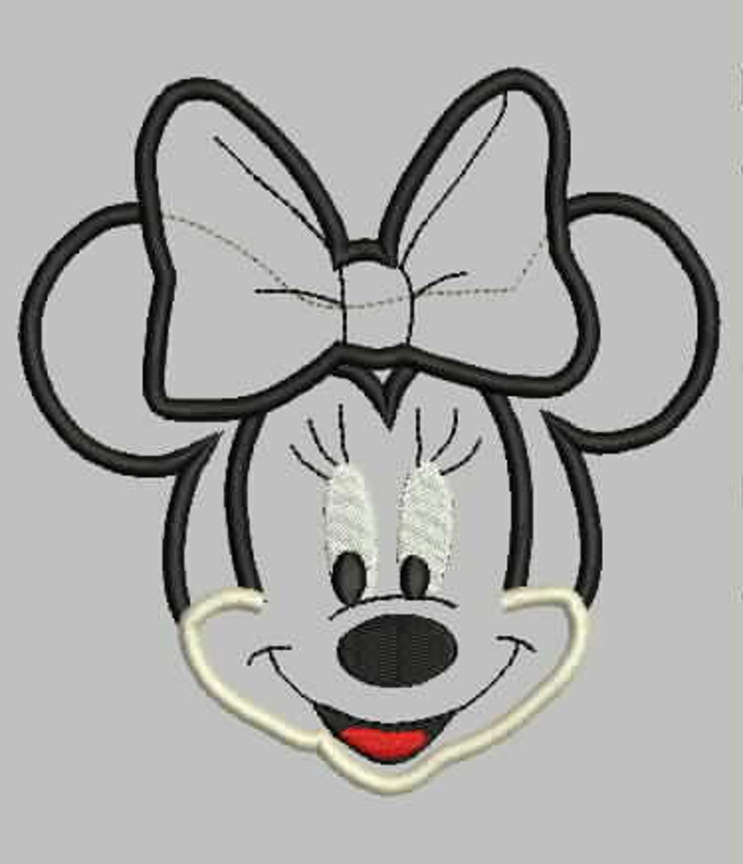 Mini Mouse Applique -----INSTANT DOWNLOAD--- - Etsy