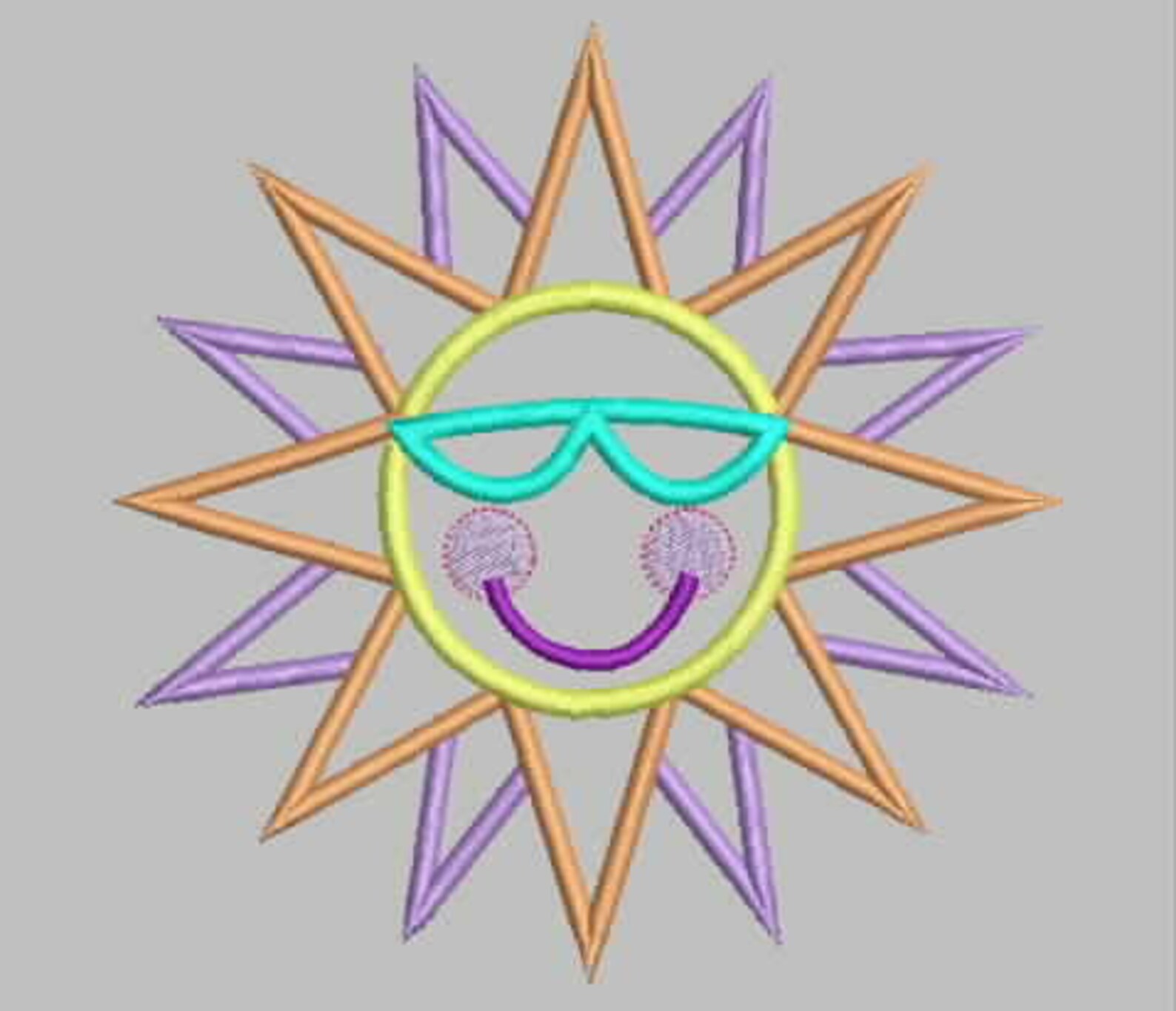 Sun Applique ---INSTANT DOWNLOAD--- - Etsy