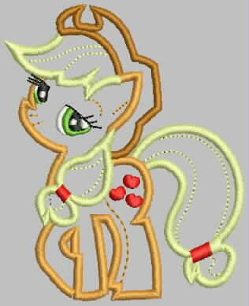 Applejack Applique - Etsy
