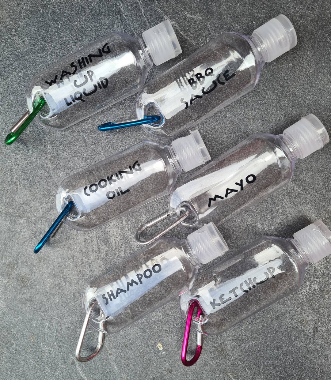 50ML Travel Refillable Bottles - Personalised Camping, Festivals, Beach ...