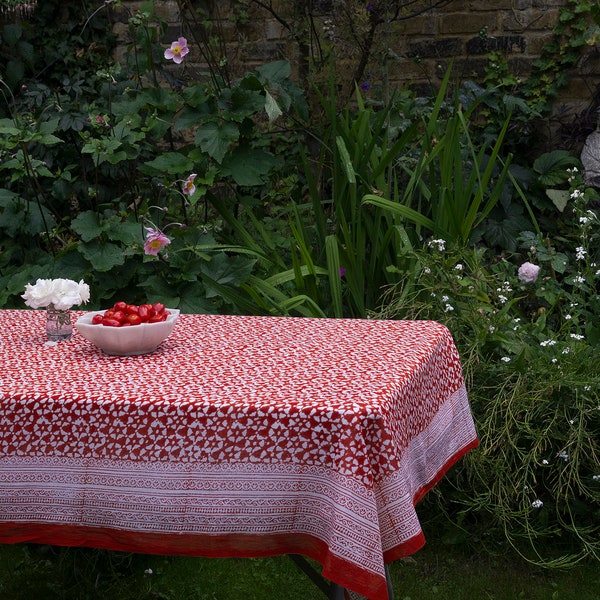 Block Print Tablecloth - Etsy