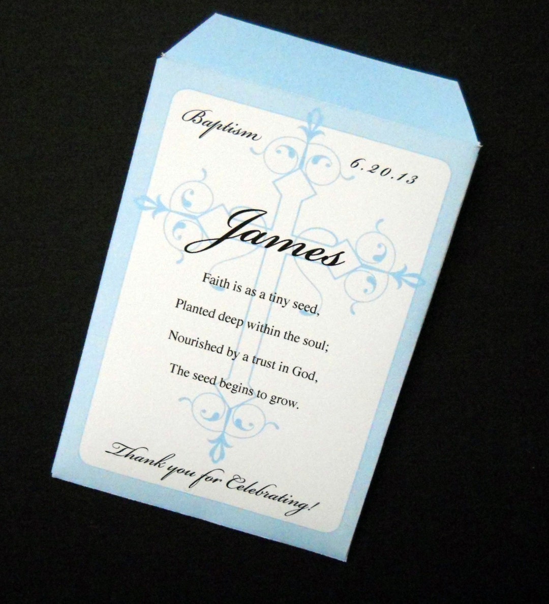 Baptism or First Communion Favor Seed Packets - Etsy