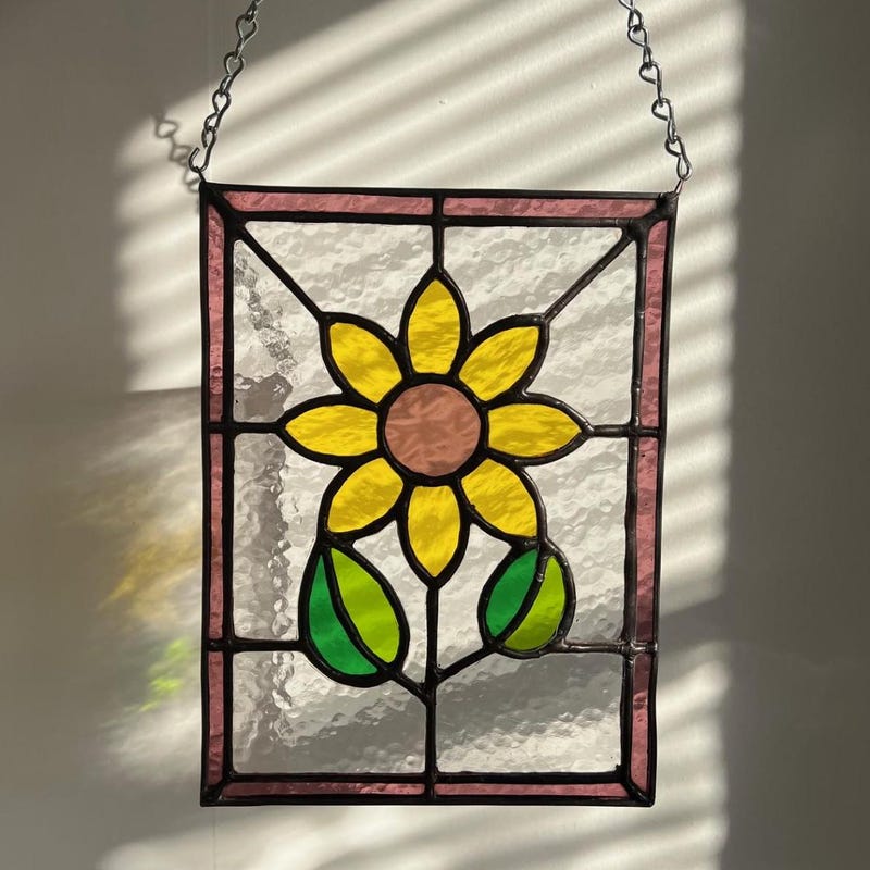 Sunflower Stained Glass Pattern - Etsy