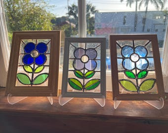 Pansy Face Stained Glass Pattern - Etsy