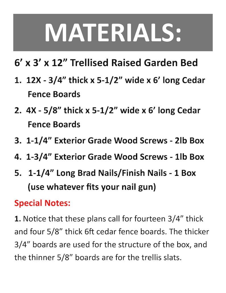 6ft Cedar Raised Garden Bed With Trellis Step by Step Building | Etsy