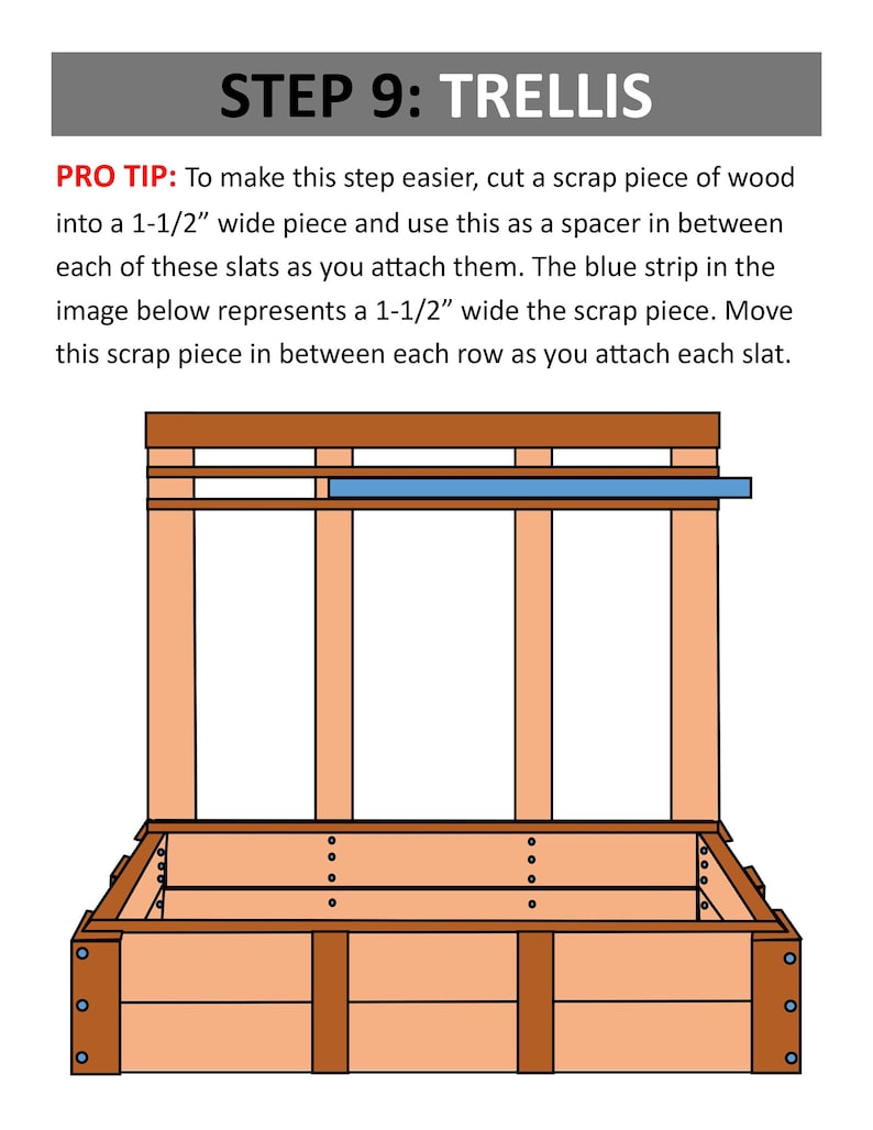6ft Cedar Raised Garden Bed With Trellis Step by Step Building | Etsy