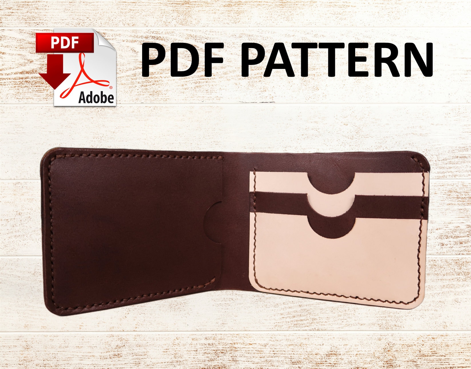 Leather Wallet PDF Pattern Instructions Instant Download | Etsy