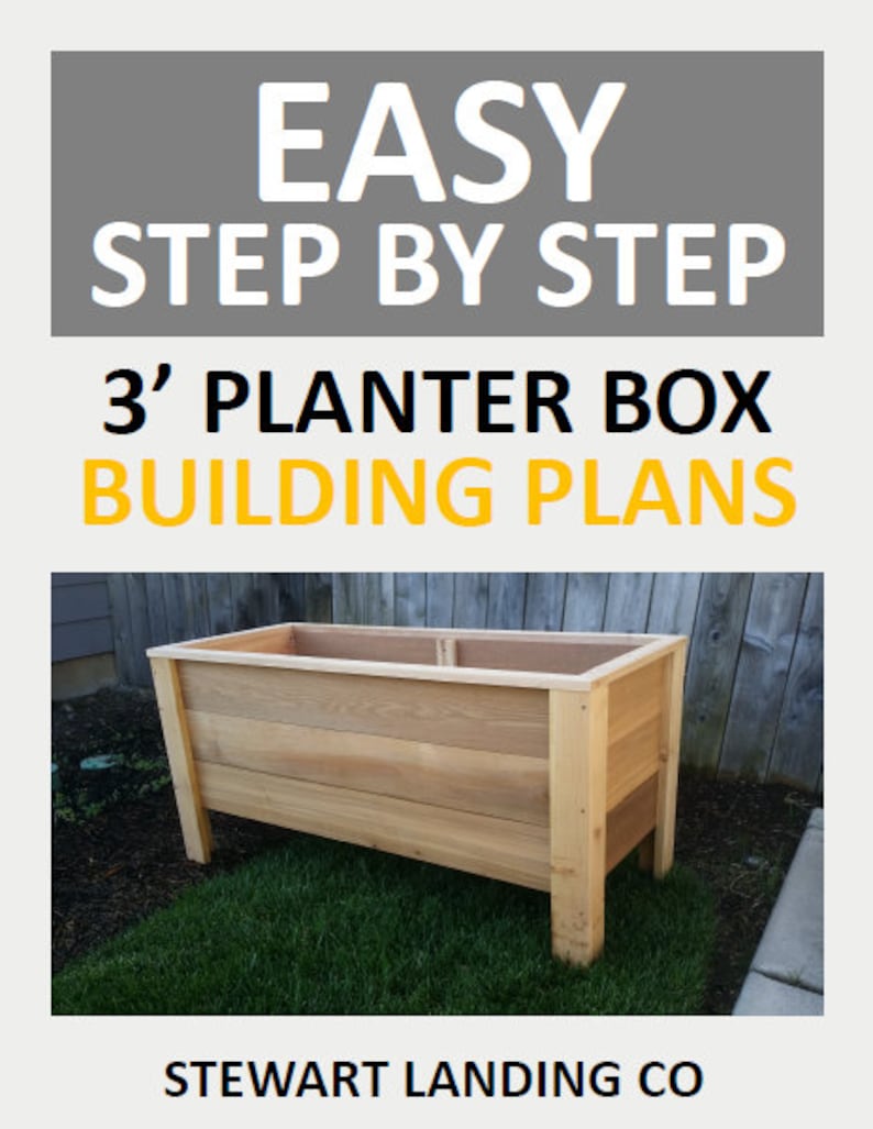 Cedar Raised Garden Planter Box Step by Step Plans 3ft & 4ft | Etsy UK