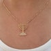 Diamond Menorah Gold Pendant - Etsy