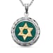 Silver and Gold Jewish Star of David Eilat Stone Necklace - Etsy