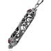 Sterling Silver Jewish Mezuzah Pendant Pink Ruby Gems, Filigree ...