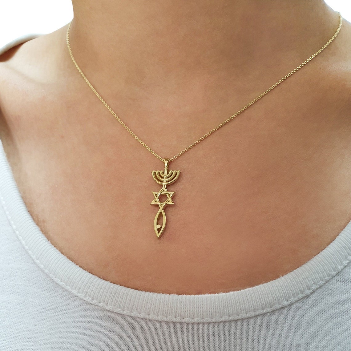 Gold Grafted-in Messianic Seal Pendant - Etsy