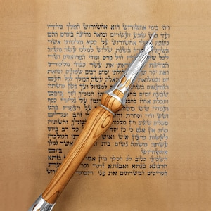 Sterling Silver Olive Wood Torah Pointer,silver Yad Torah,jewish ...