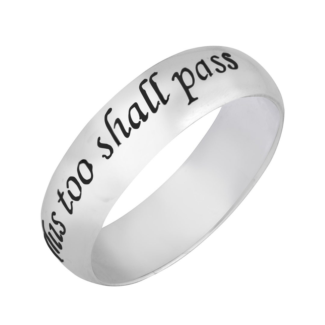 Sterling Silver Hebrew and English Band,jewish Ring,biblical Verse ...