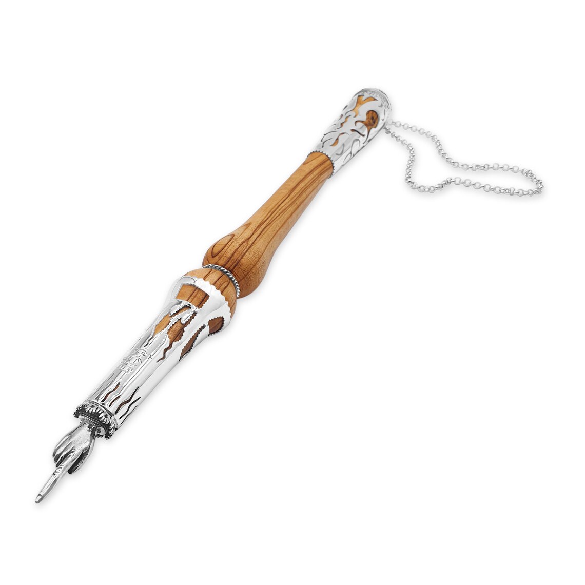 Sterling Silver Olive Wood Torah Pointer,silver Yad Torah,jewish ...