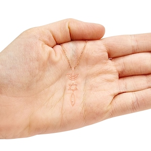 14K Rose Gold Messianic Seal Pendant,grafted-in Messianic Necklace ...