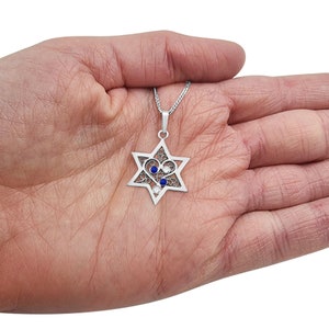 14K White Gold Star of David Yemenite Filigree Pendant, Jewish Magen ...
