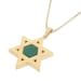 14K Gold Jewish Star of David Eilat Stone Pendant - Etsy