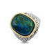 Eilat Stone Statement Ring,silver and Gold Jerusalem Ring,man Ring,blue ...