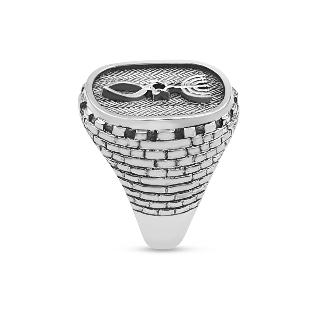 Sterling Silver Messianic Seal of Jerusalem Ring Grafted-in - Etsy