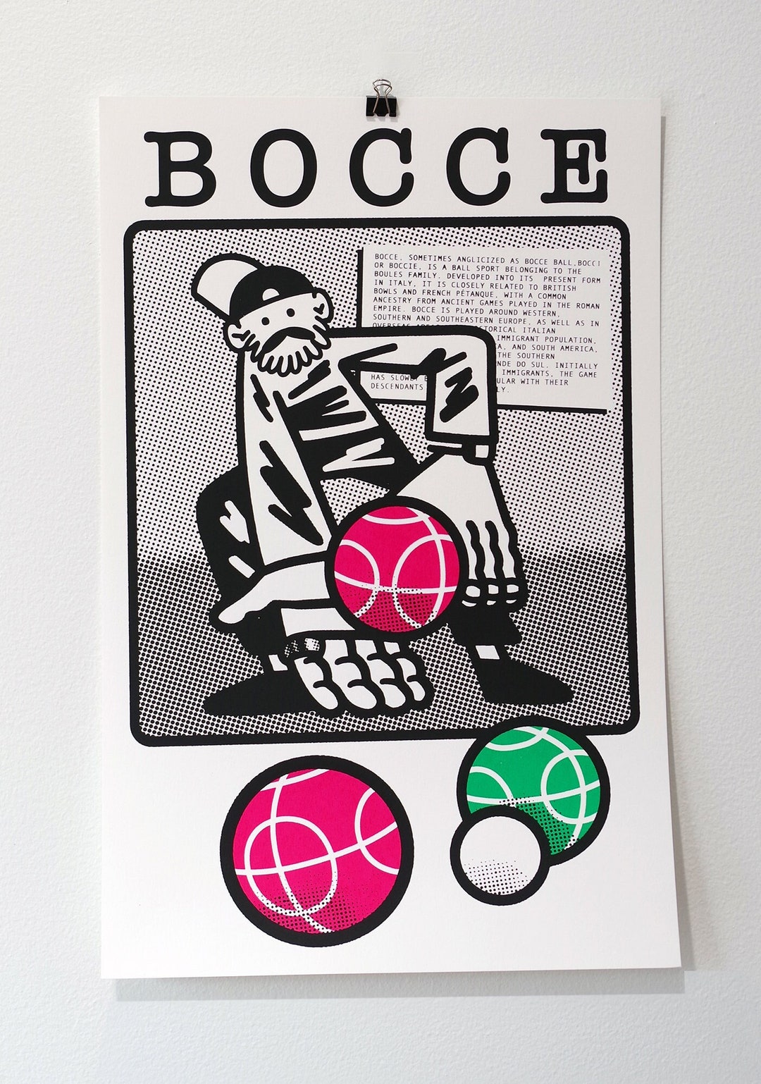 Bocce Rules Screen Print - Etsy
