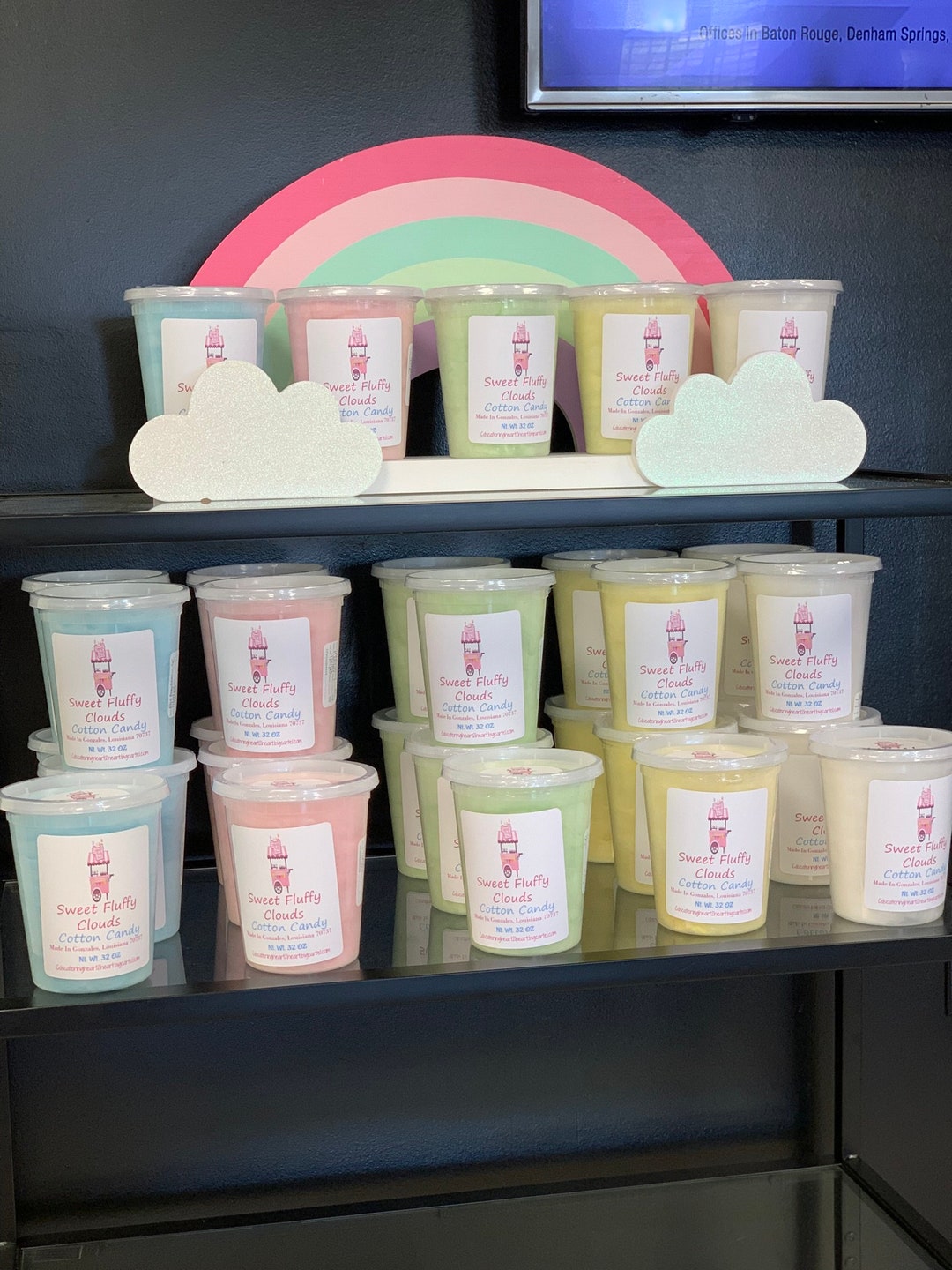 Cotton Candy 32oz Containers - Etsy
