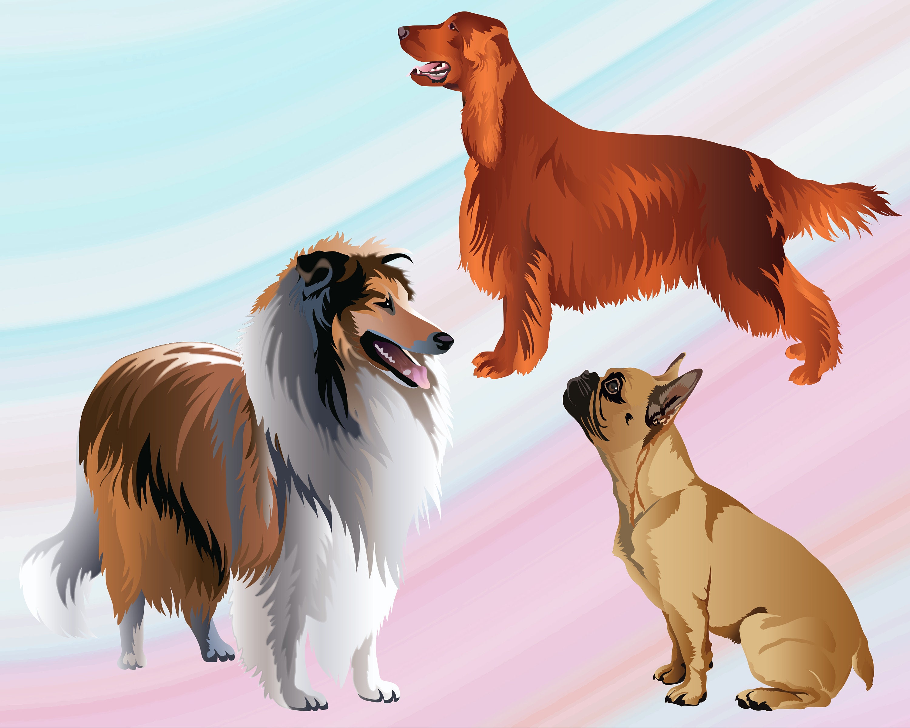 Dogs Clip Art Pets Clipart SVG Clipart Animals Clipart | Etsy