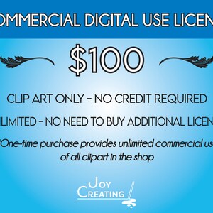 Unlimited Commercial Digital Use License: Clip Art Only FREE - Etsy