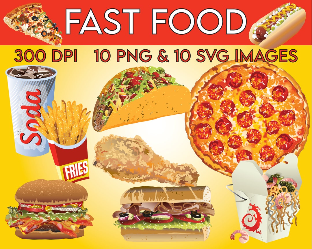 Fast Food SVG Clip Art - Etsy