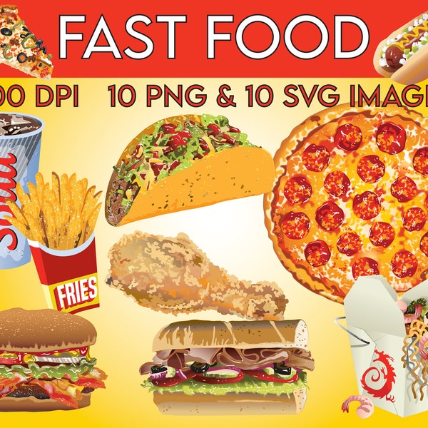 Fast Food Clip Art - Etsy