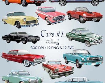 Cute Classic Cars Svg Bundles, Vintage Cars Bundles, Cars Clipart, Cars ...