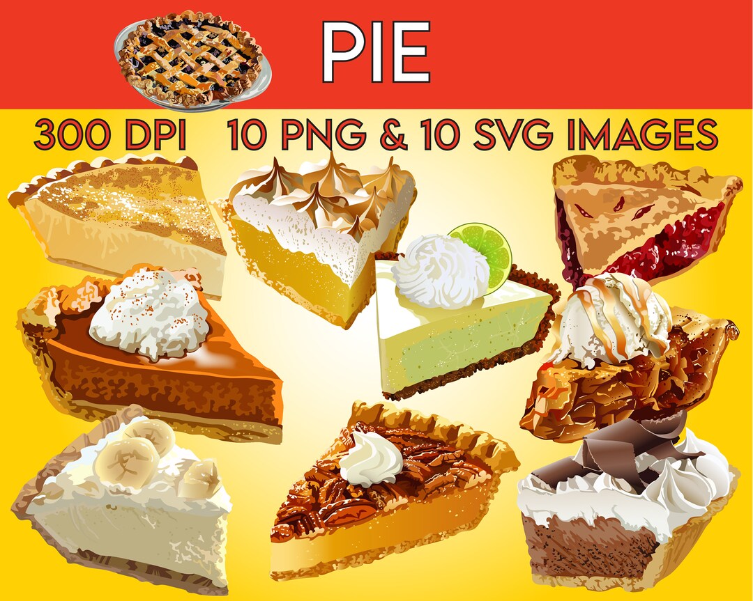 Pie Vector Clip Art - Etsy