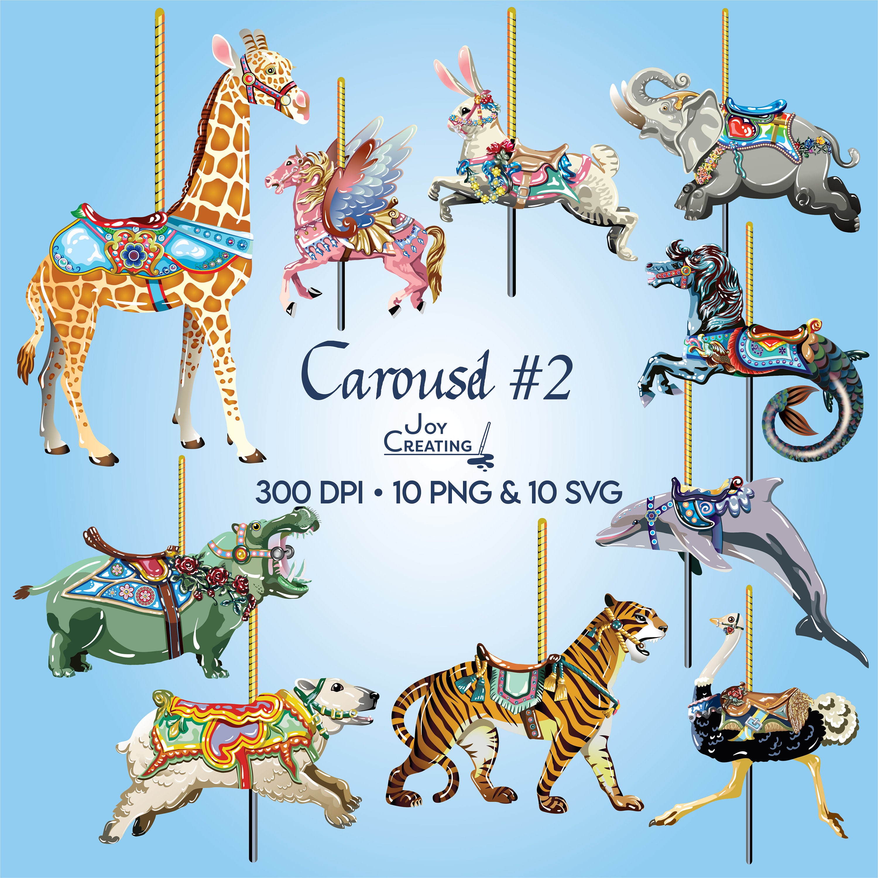 Carousel Animal Clipart
