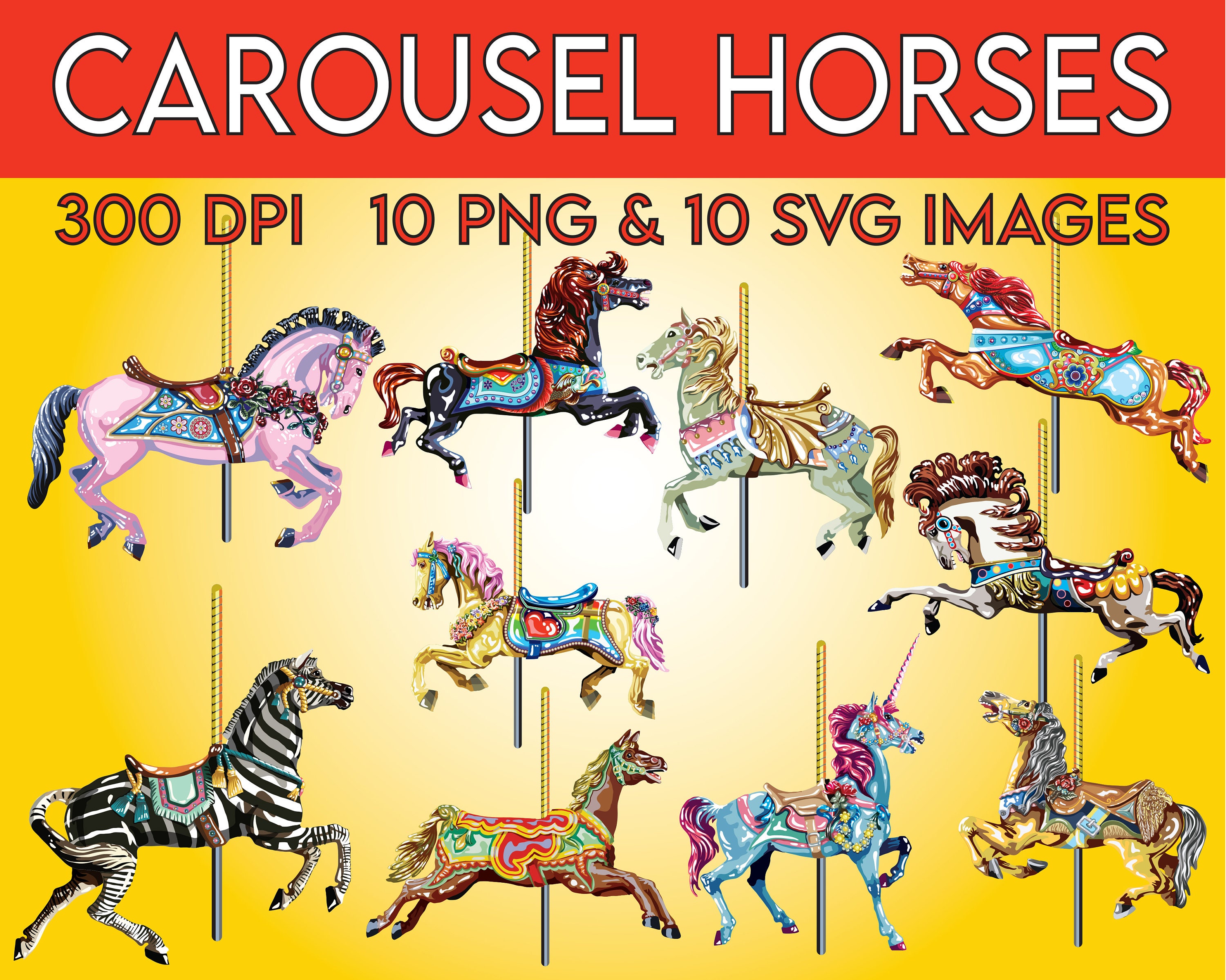 Carousel Animal Clipart