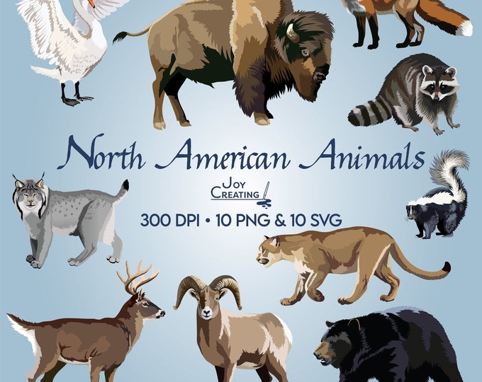 Wild Animals Clip Art, SVG Clipart, Animals Clip Art, Alaska Clipart ...