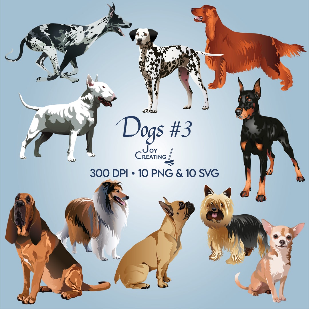Dogs Clip Art, Pets Clipart, SVG Clipart, Animals Clipart - Etsy